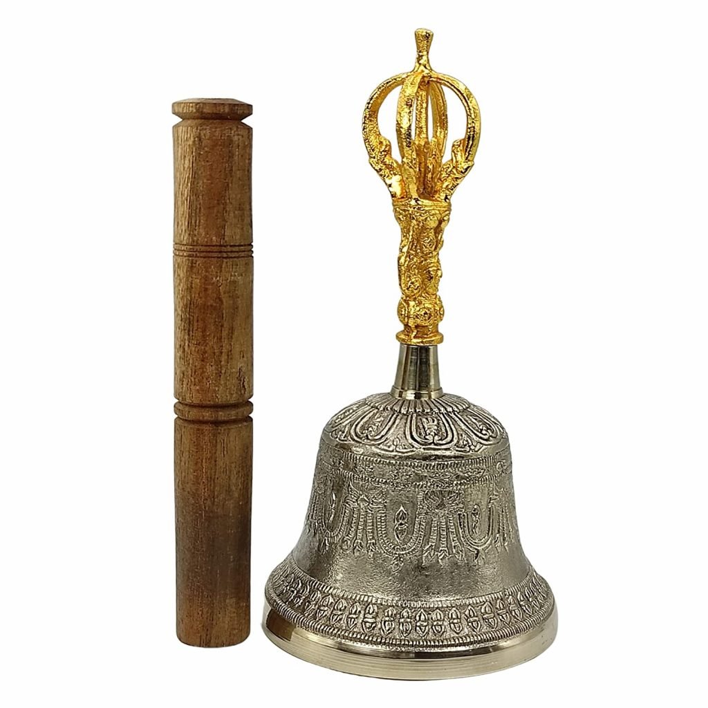 Brass Tibetan Om Bell Fengshui Vastu Meditation Healing Spiritual ...